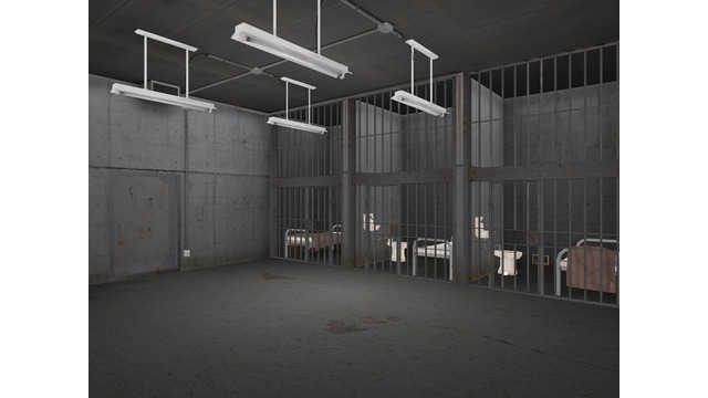 MMD场景下载 牢屋ステージ_拘束台-MMD资源库