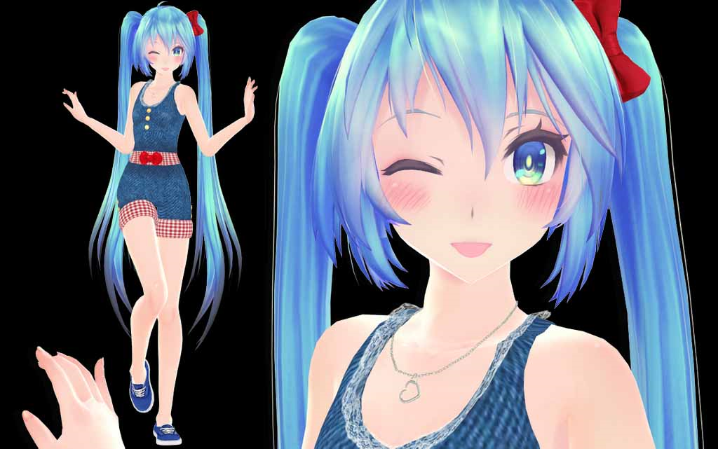 MMD模型下载 Jumpsuit Miku模型下载