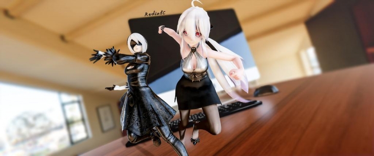 MMD场景Desk_Stage_By_RedialC场景下载