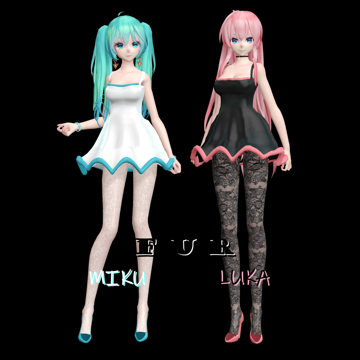 MMD模型下载 TDA Fur Miku and Luka